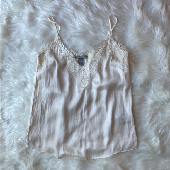 H&M | Tops | Hm Cream Colored Lace Cami Shirt | Poshmark